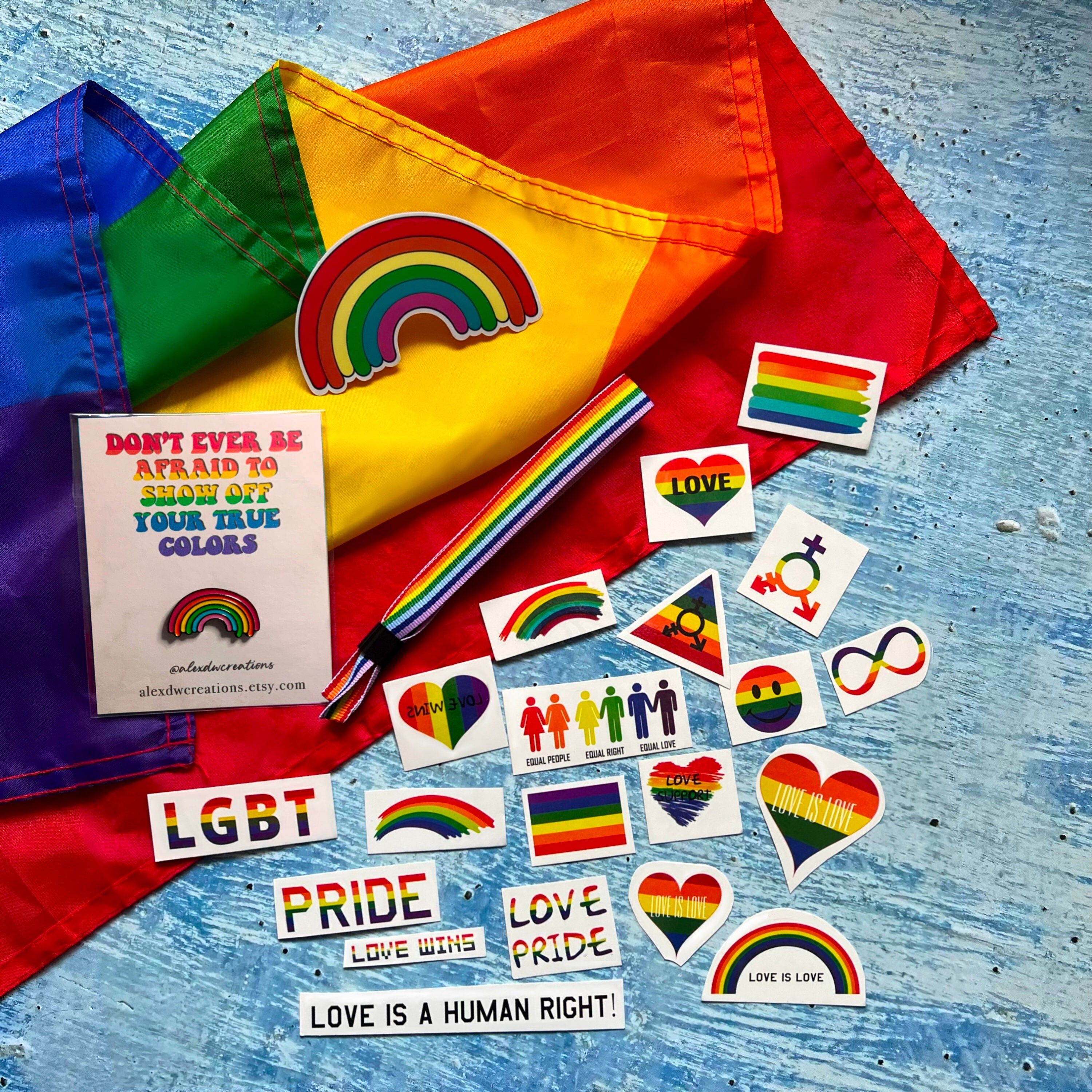 Ultimate PRIDE Set Pride Flag Pride Pin Pride Bracelet Pride Tattoos ...