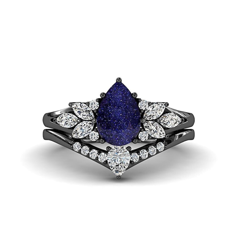 Blue Engagement Ring - Etsy