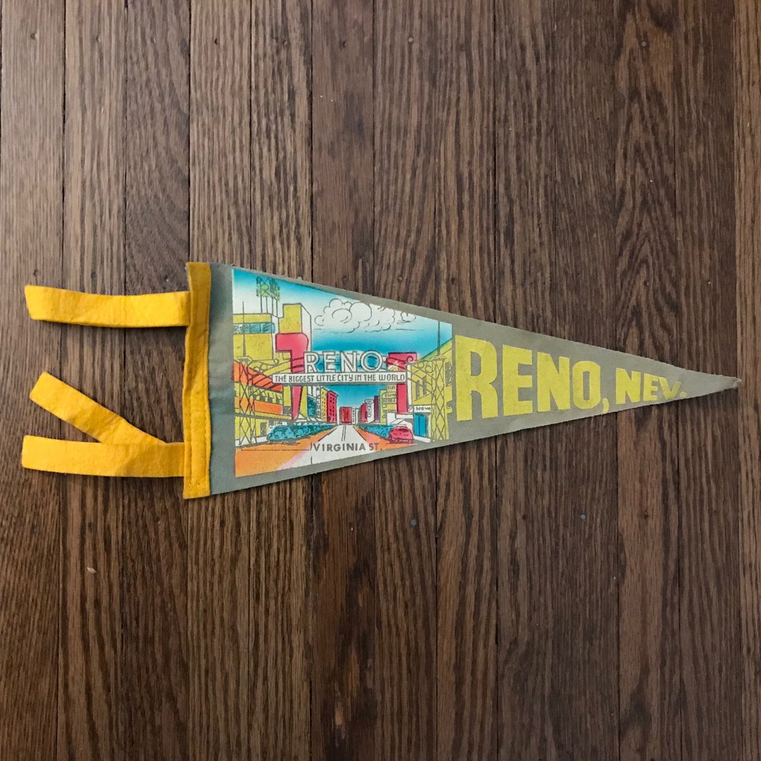 Vintage Reno Nevada Pennant - Etsy