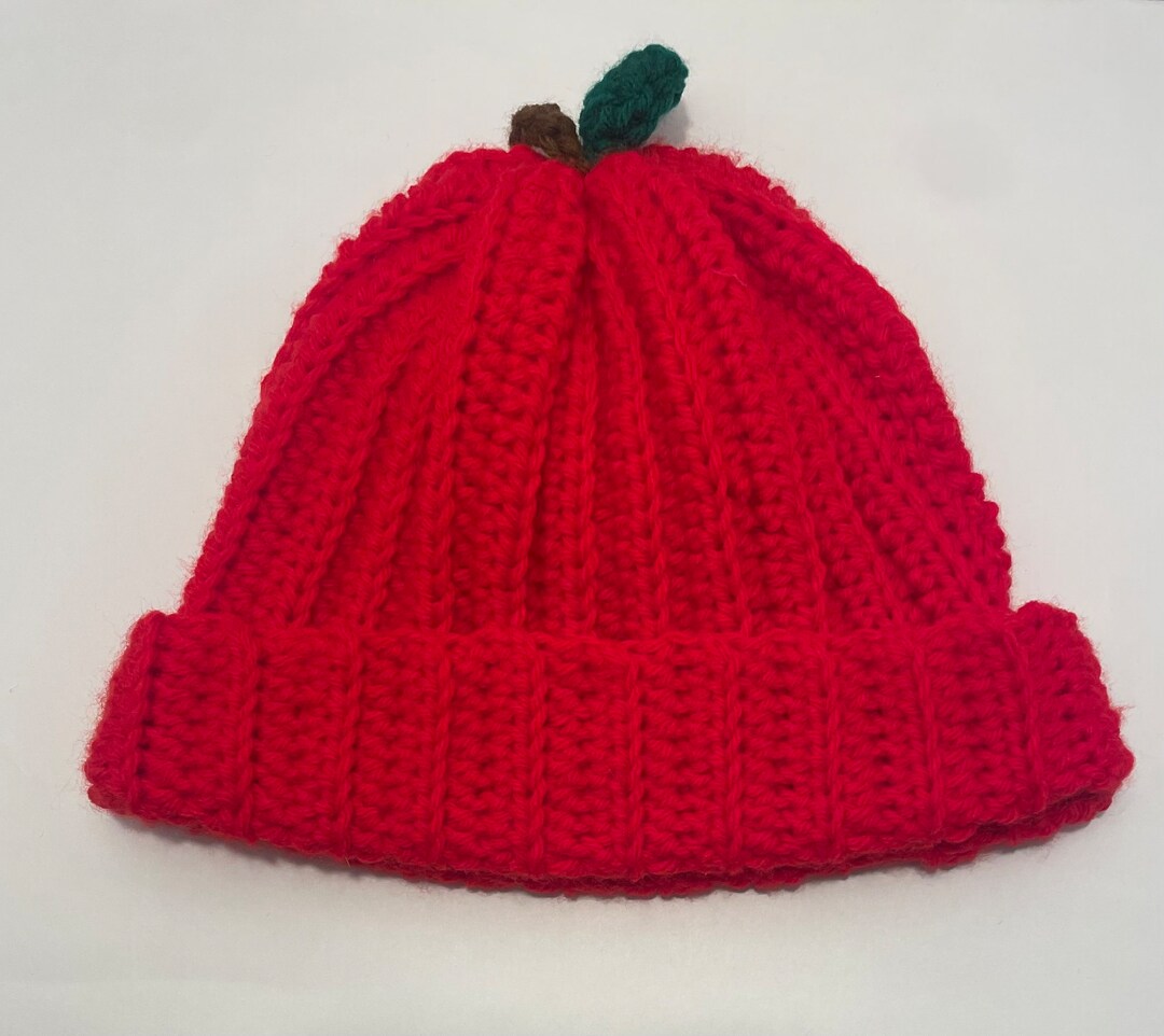 Teen/adult Red Apple Hat - Etsy