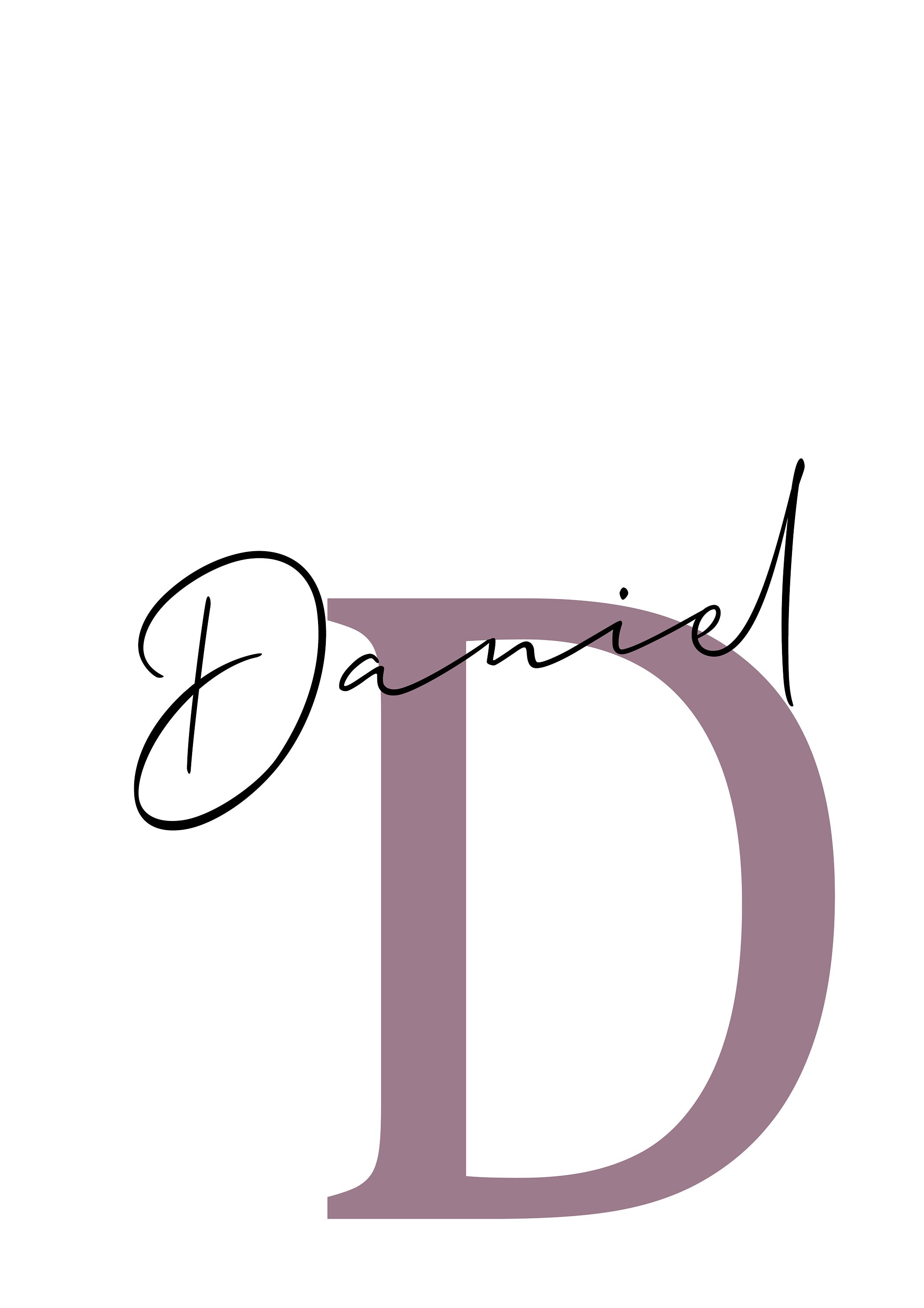 Set of 3 Personalised Initial & Name Prints | Etsy