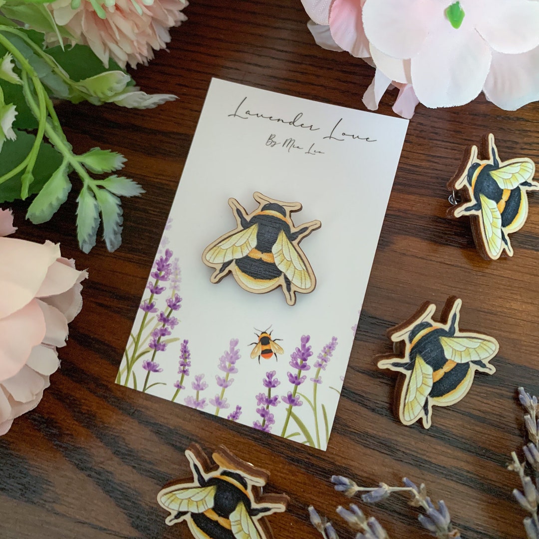 Pin de abeja de madera - Etsy España