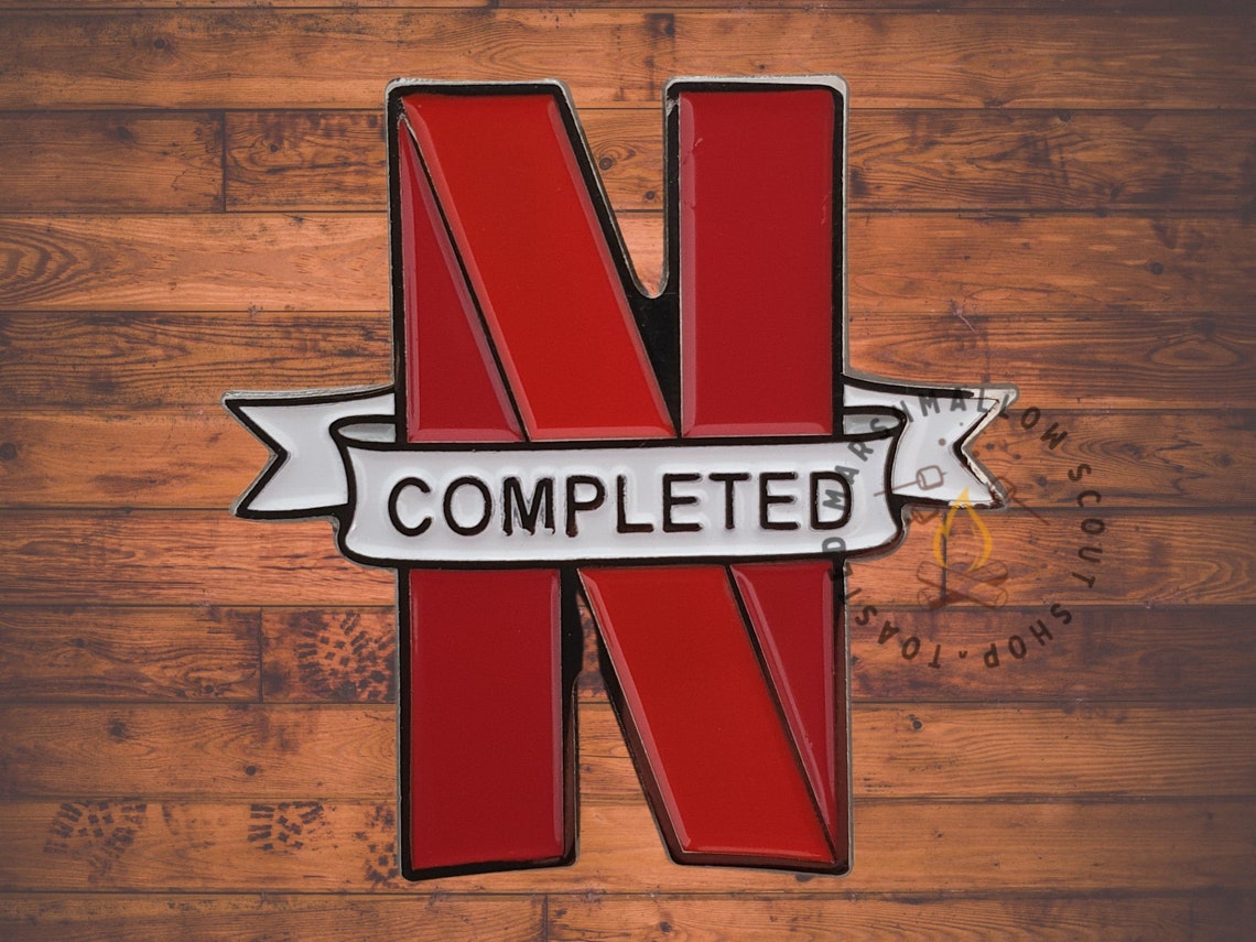 Netflix - Completed - Enamel Pin Badge - Lockdown Achievements! - Etsy UK