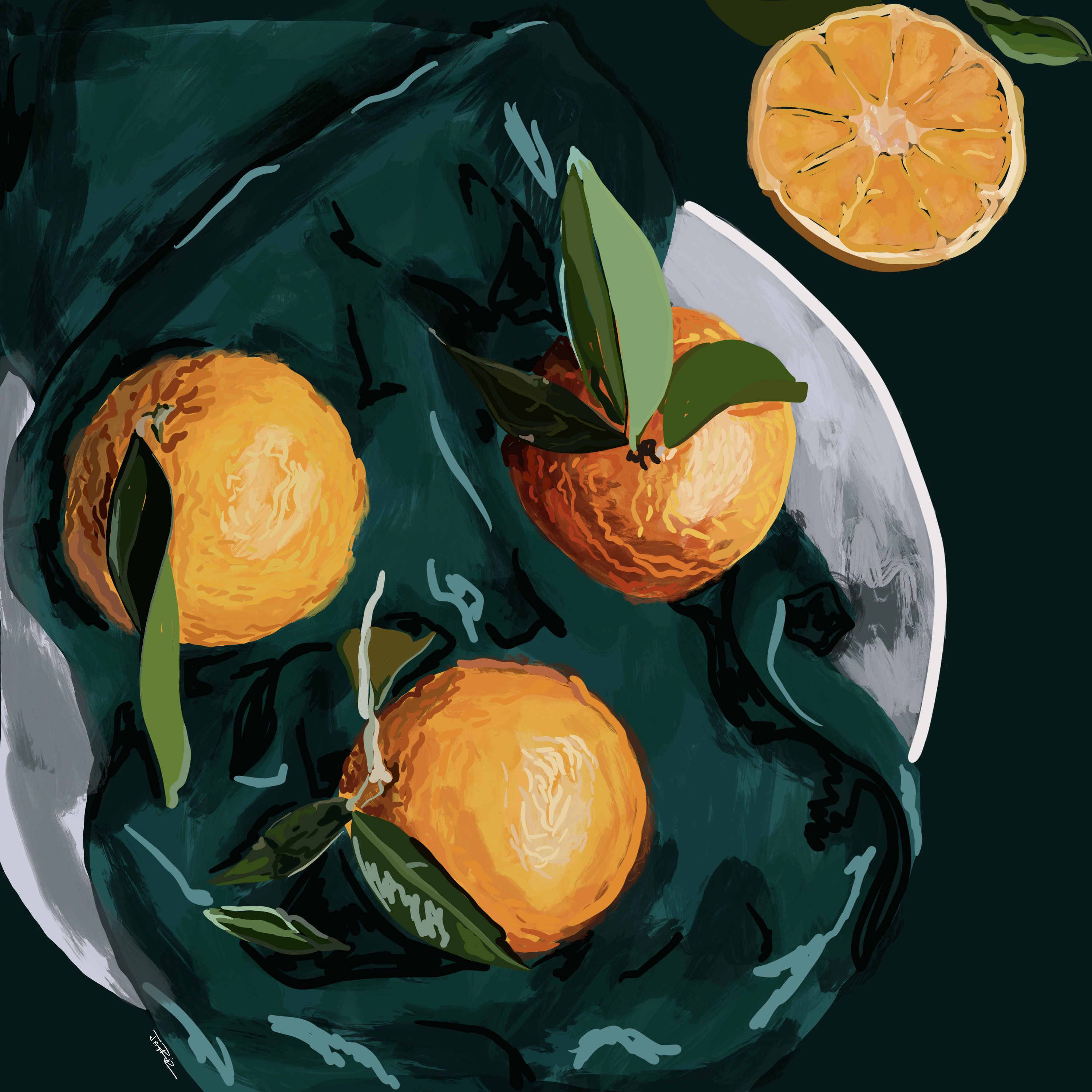Orange Digital Art Print - Etsy