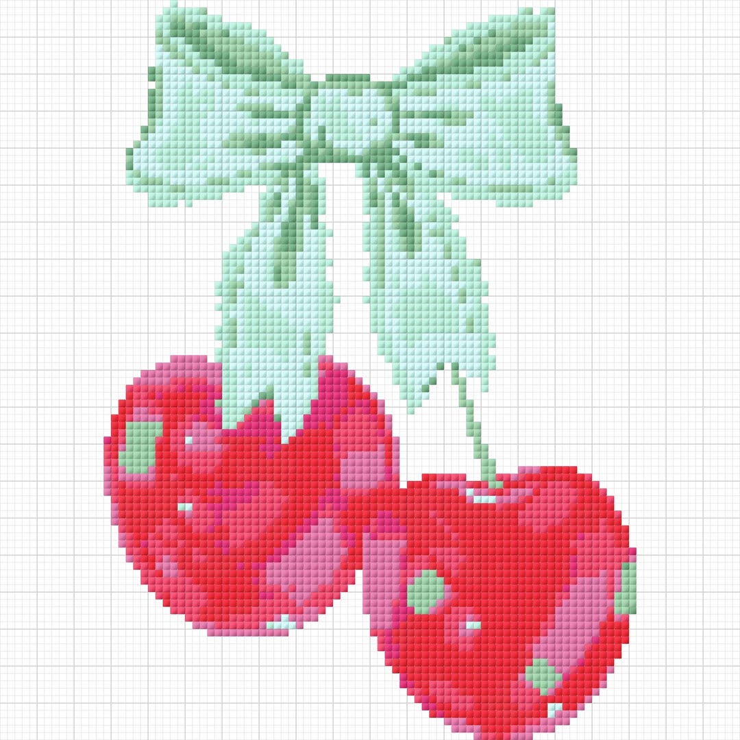 Cherries Needlepoint Cross Stitch Pattern - Etsy