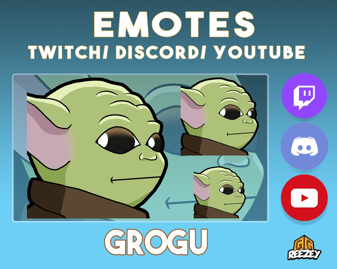 Emote Twitch Emote Discord Emote Grogu Emote Mandalorian - Etsy