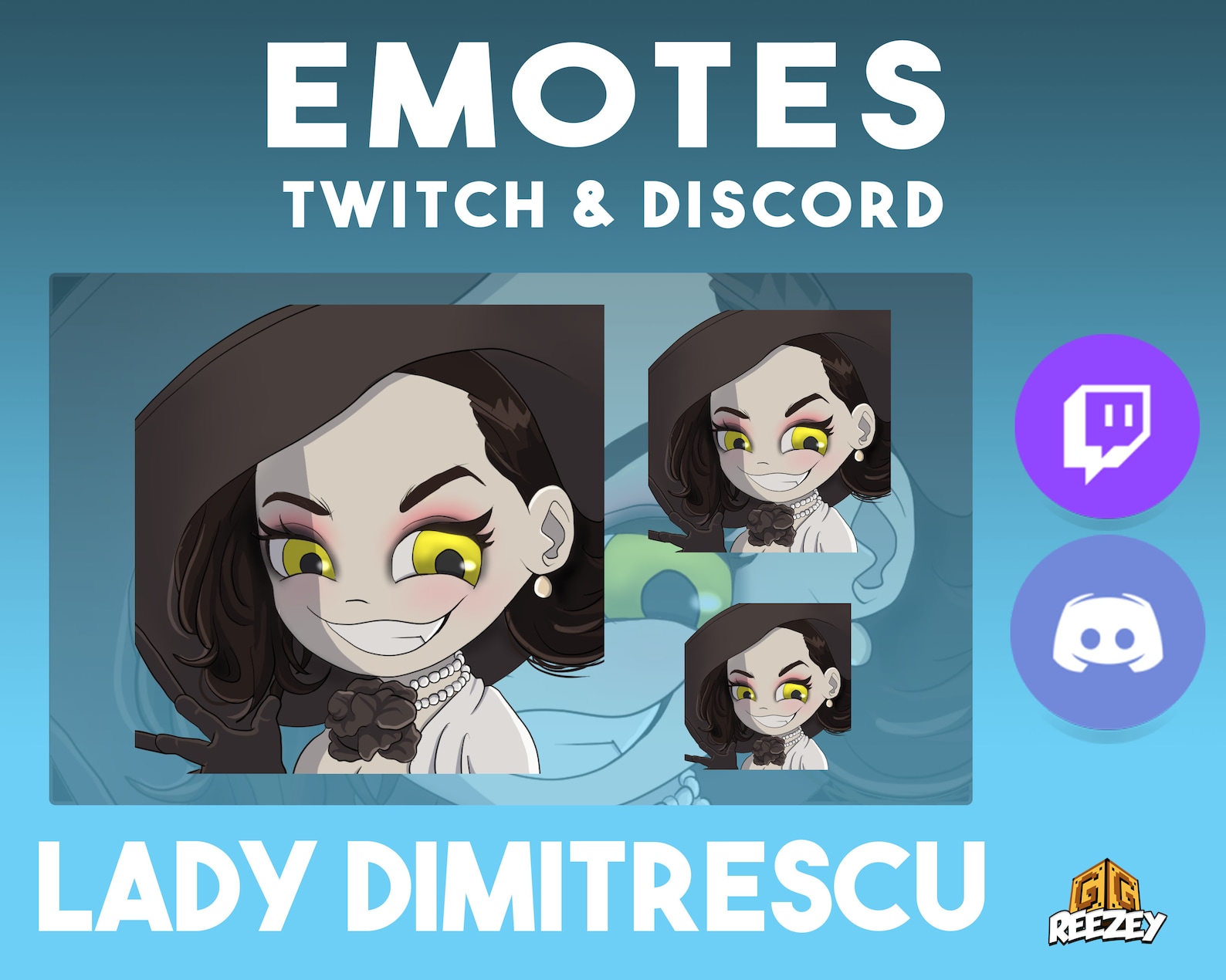 Emote Twitch Emote Resident Evil Emote Lady D Emotes Lady - Etsy Canada