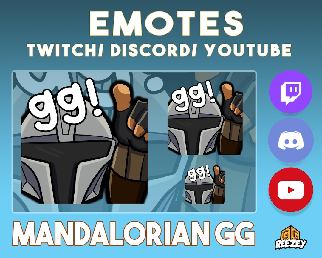 Emote, twitch emote, mandalorian emote, mando emotes, gg emote, cute ...