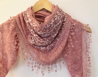 Lace Triangle Scarf | Etsy