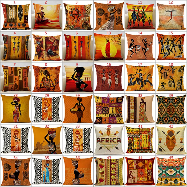 65 African Pillow Covers / Ethnic Style Pillow Cover / African - Etsy