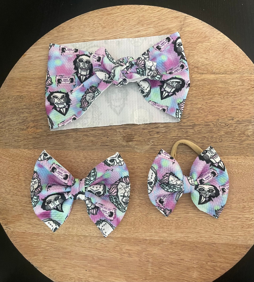 Tie Dye Slasher Bows - Etsy
