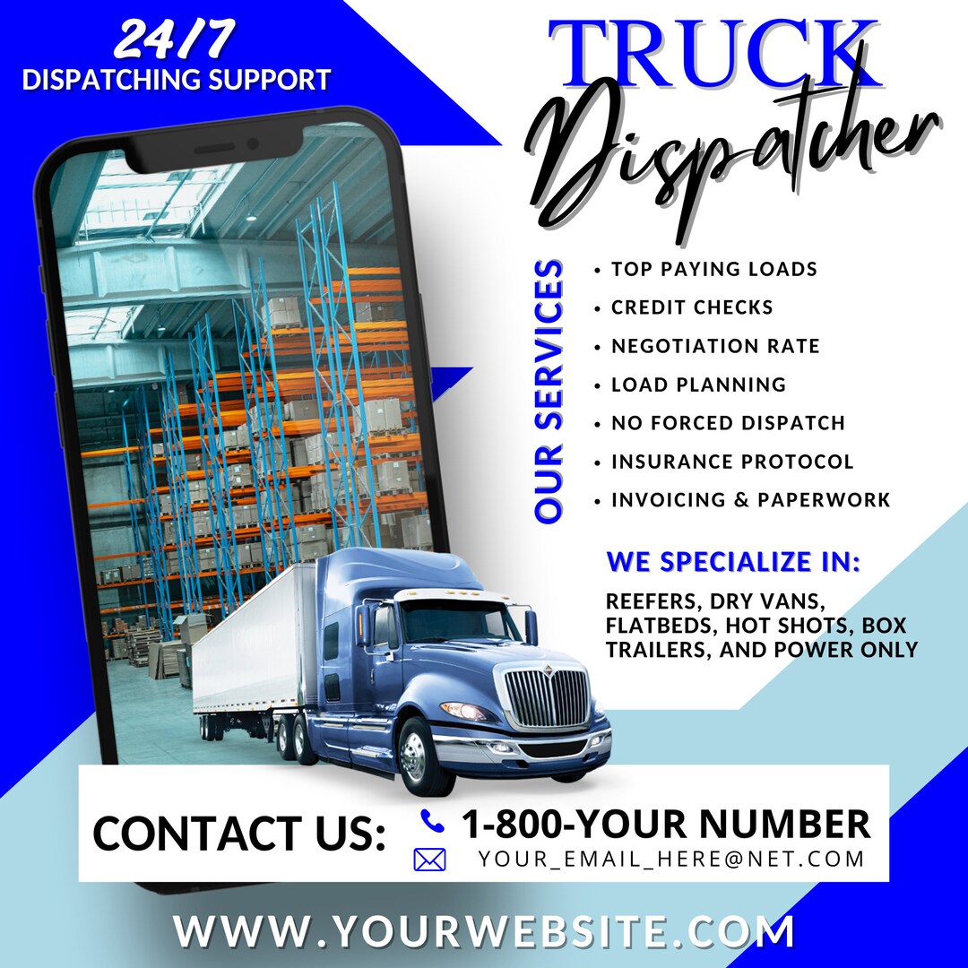 Trucking Services Flyer, Trucking Dispatch, Coaching Flyer, Webinar ...