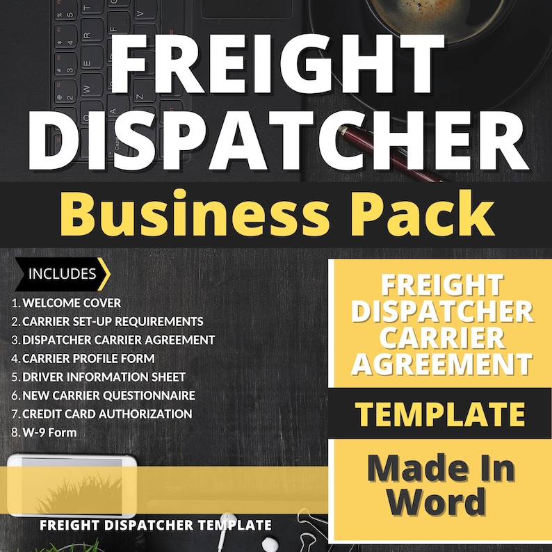 Freight Dispatch Editable Contract & Welcome Packet - Etsy