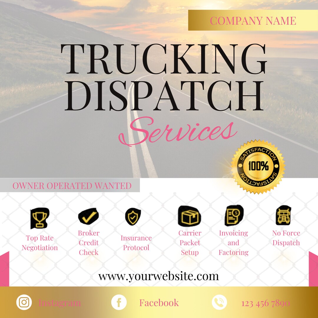 Trucking Services Flyer, Trucking Dispatch, Coaching Flyer, Webinar ...