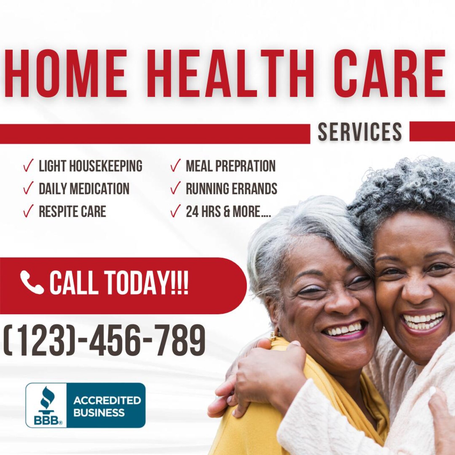 Editable Home Health Care Service Flyer, Nursing Home Flyer, Home Care ...