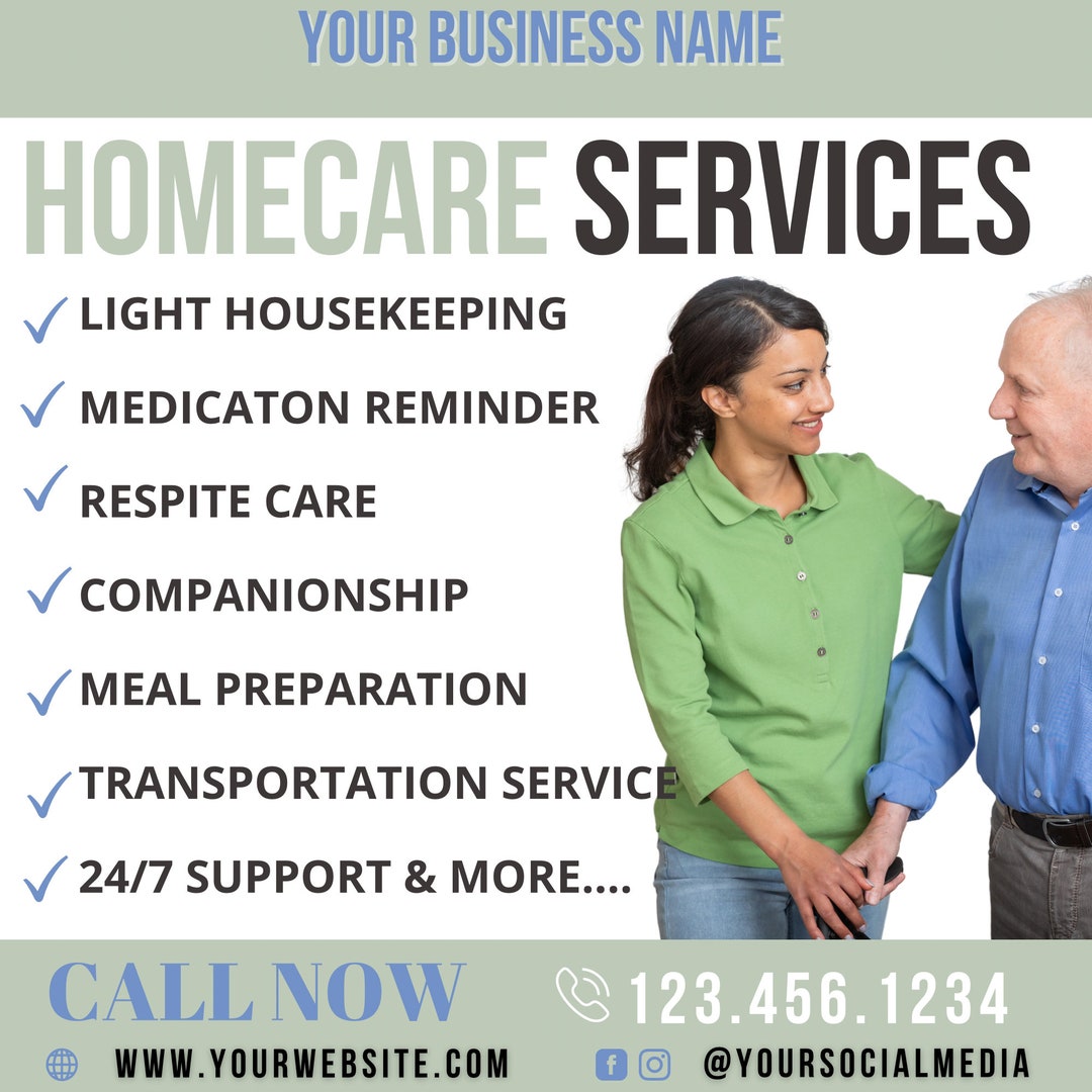 Editable Home Health Care Service Flyer, Nursing Home Flyer, Home Care ...