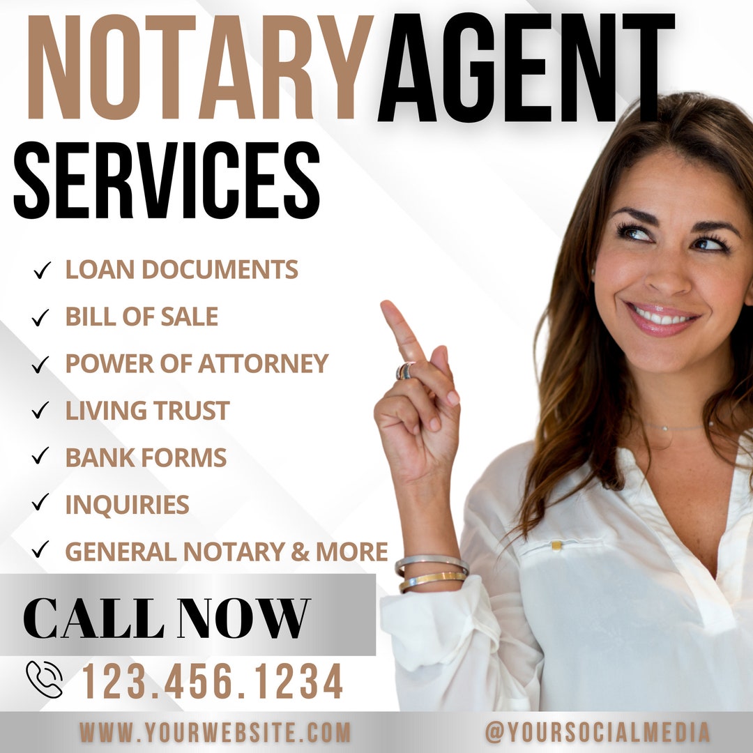 Notary Public Service Flyer Template, Notary Social Media Flyer ...