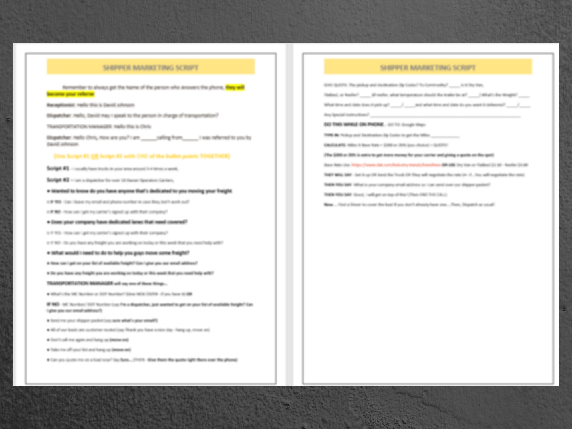 Freight Dispatcher Marketing Scripts and Diy: Marketing Flyer - Etsy