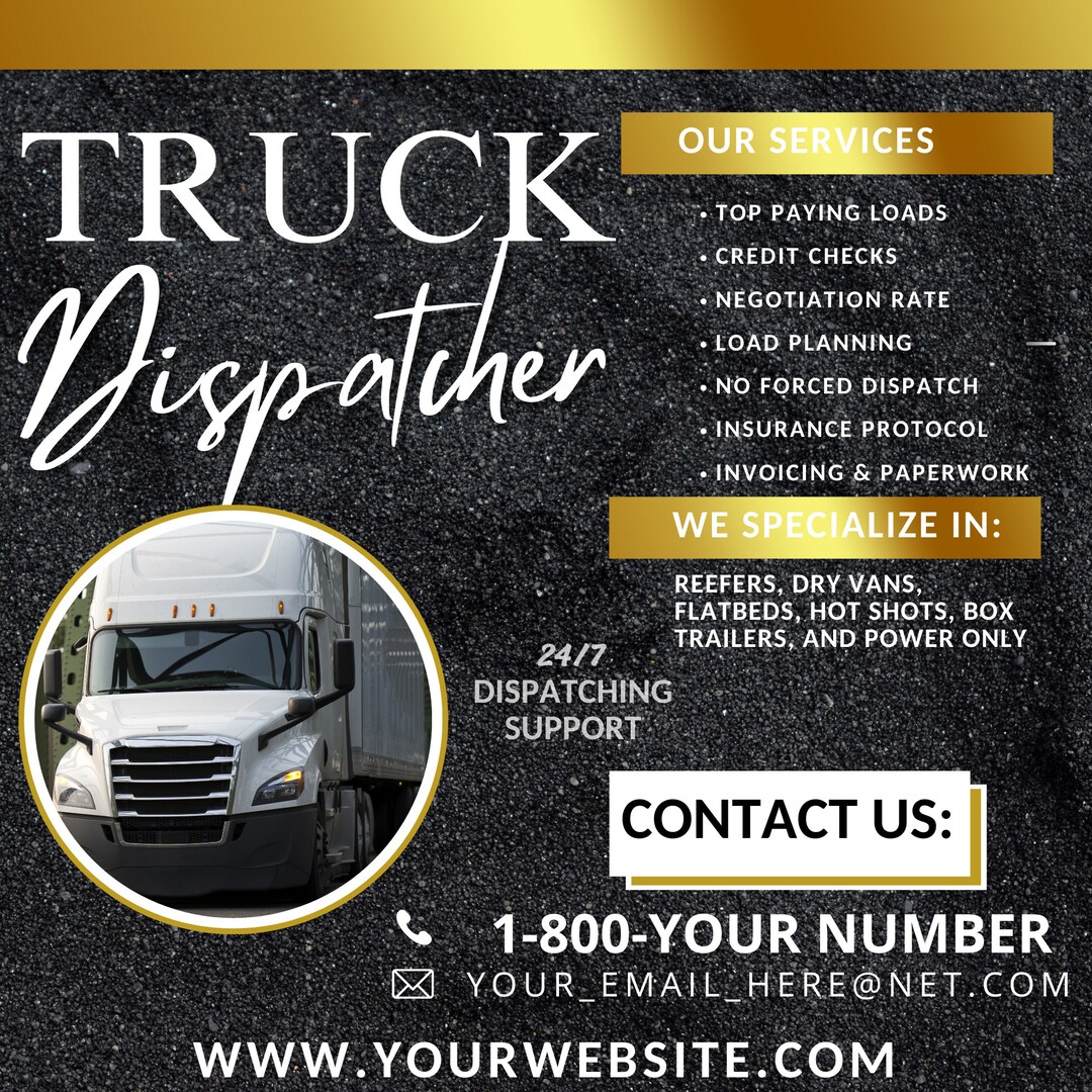Trucking Services Flyer, Trucking Dispatch, Coaching Flyer, Webinar ...