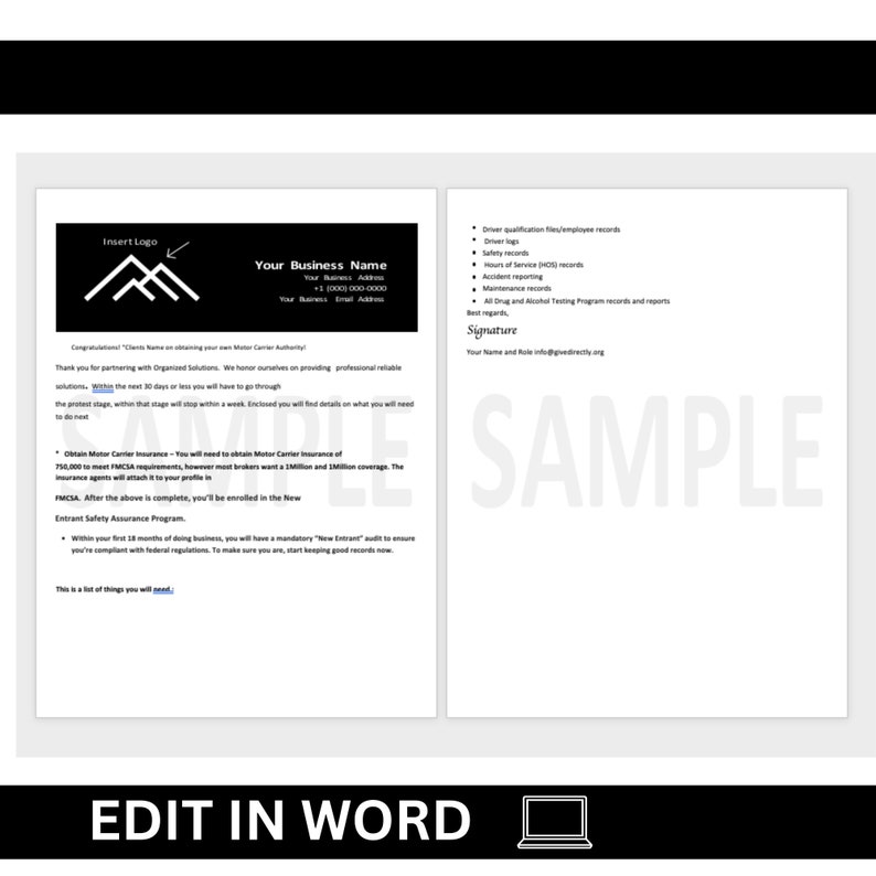 Back Office Compliance for Trucking - Etsy