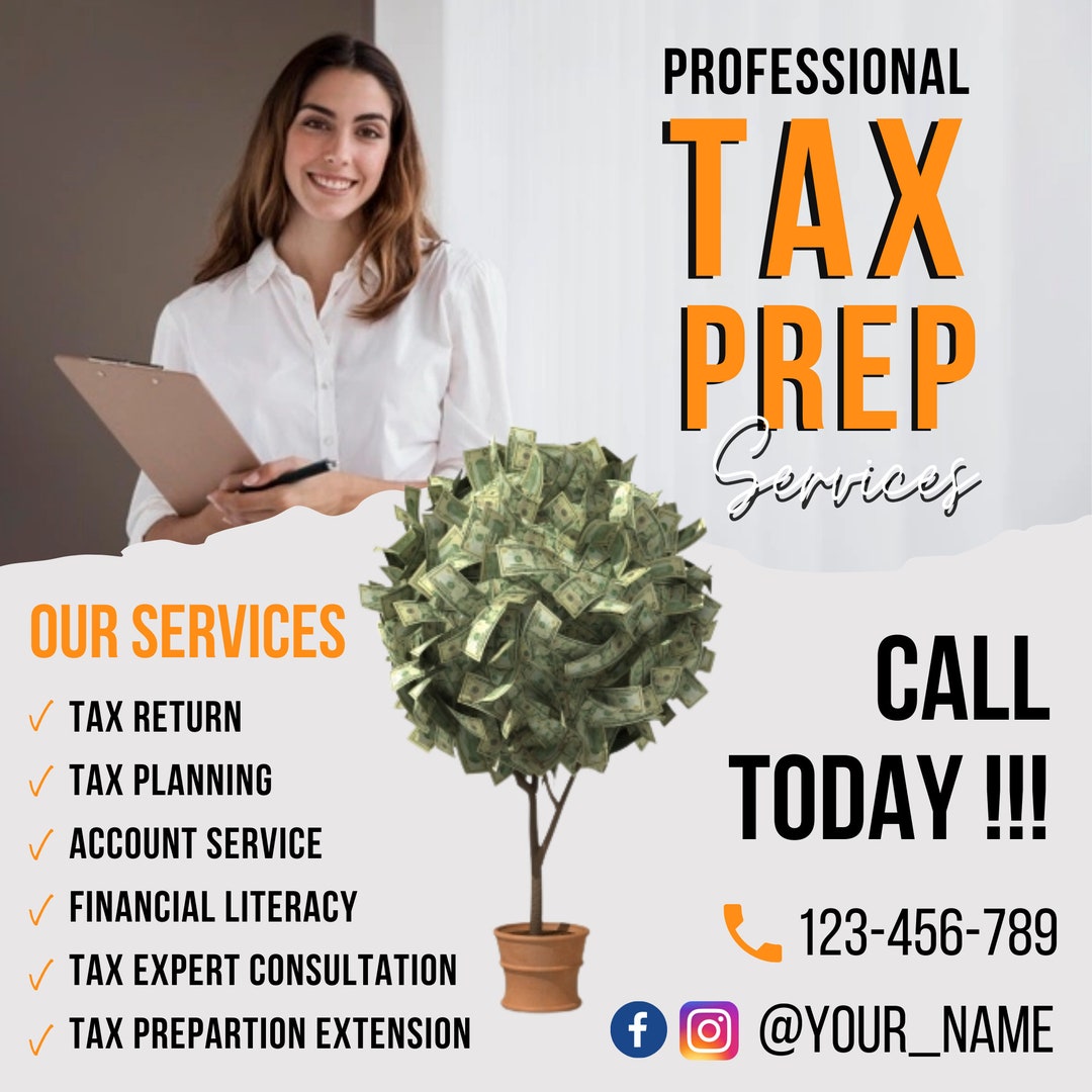 DIY Tax Season Flyer, Tax Season Design Template, Tax Social Media ...