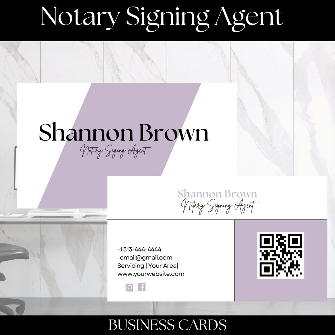 Professional Business Cardsn, Notary Marketing Templates, Loan Signing ...