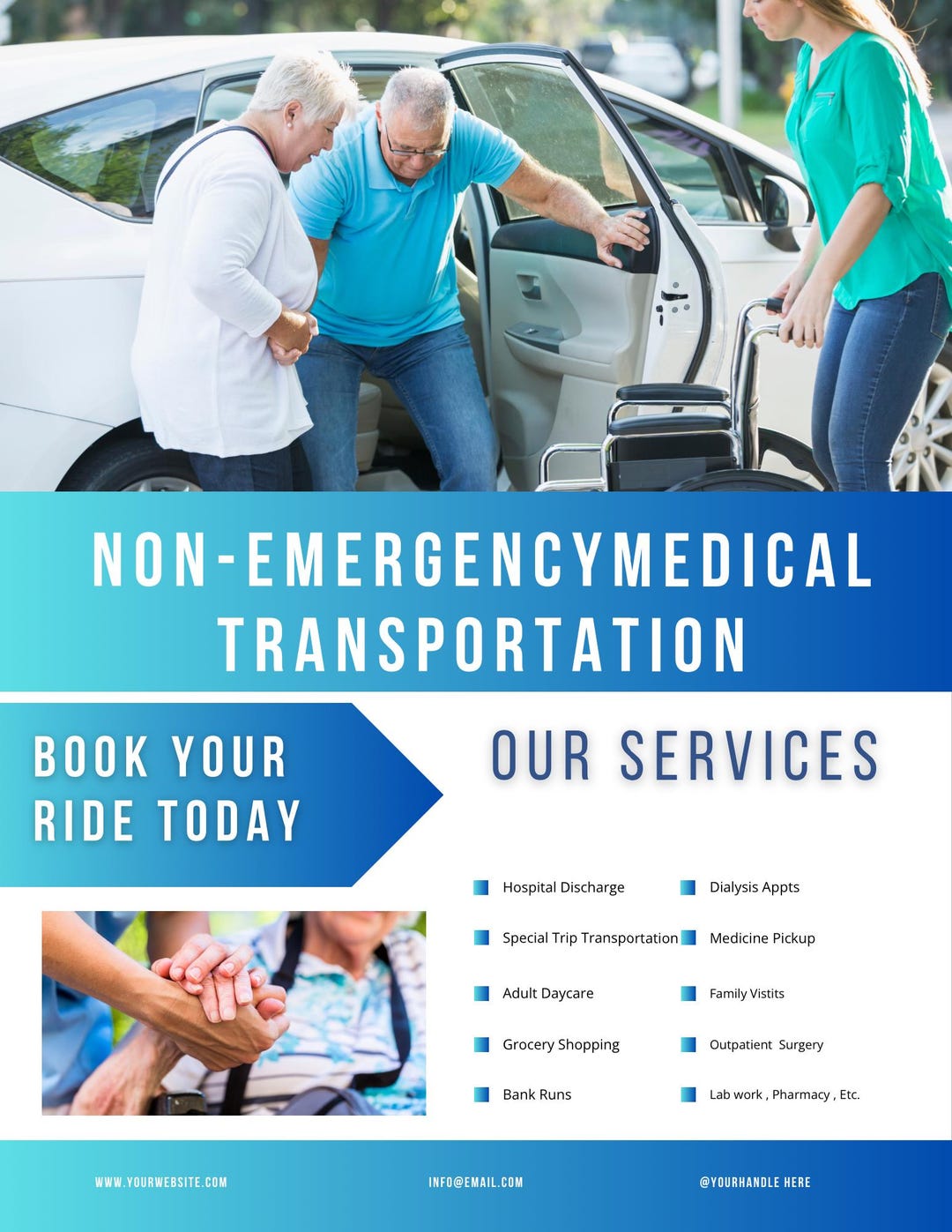Editable Medical Transportion Flyer Health Care Service Flyer, Nursing ...