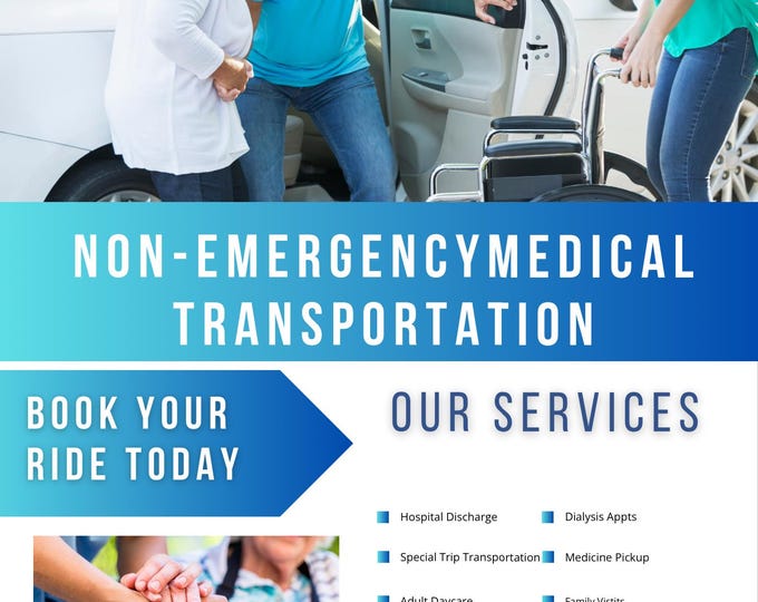 Editable Medical Transportion Flyer Health Care Service Flyer, Nursing ...