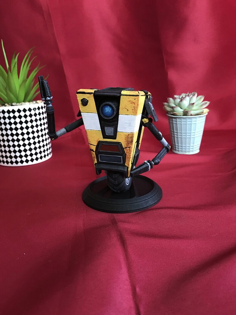 Claptrap Figurine Hand Painted and 3D Printed Desktop Figure - Etsy
