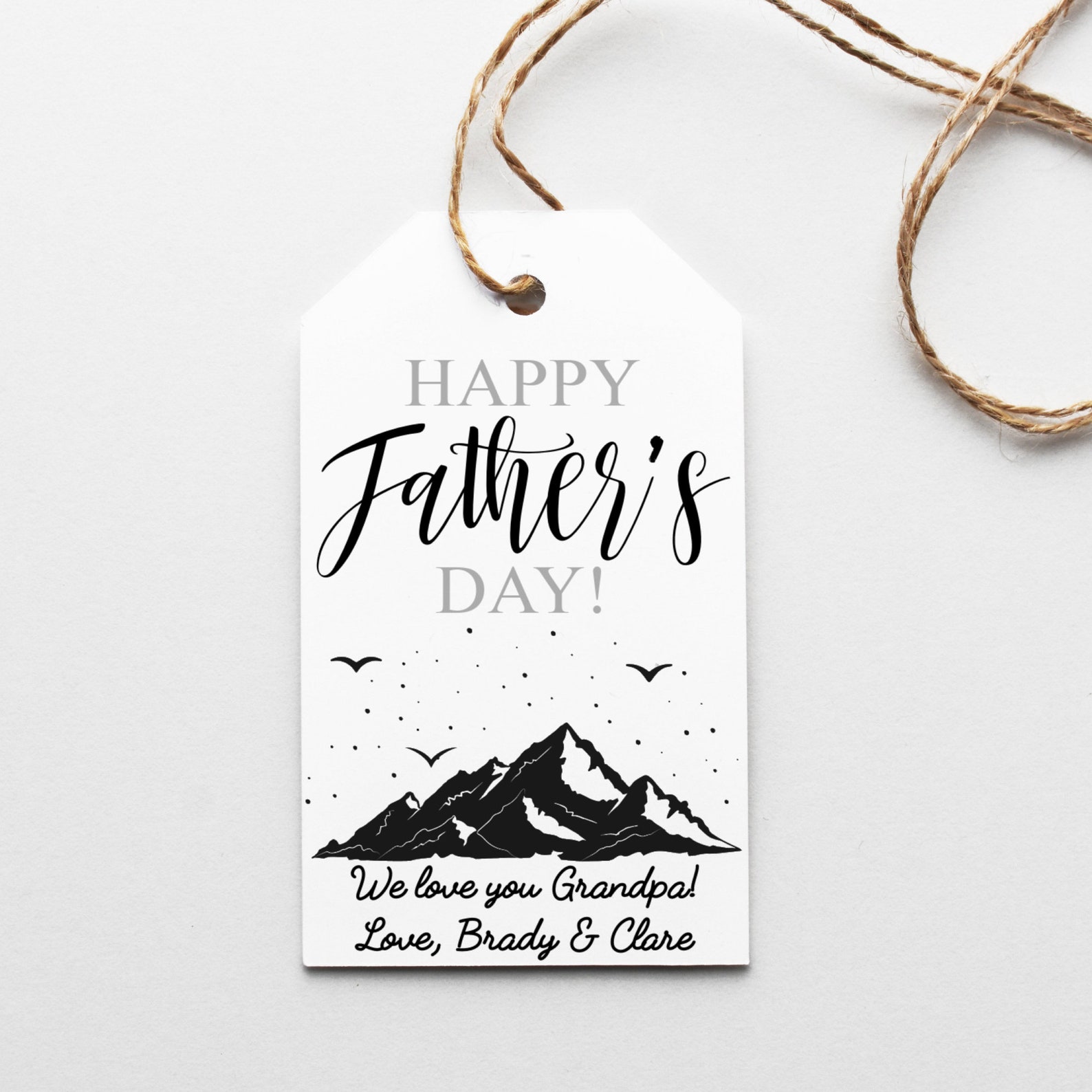 Editable Fathers Day Gift Tag Printable, Gift Tags for Dad, Printable ...
