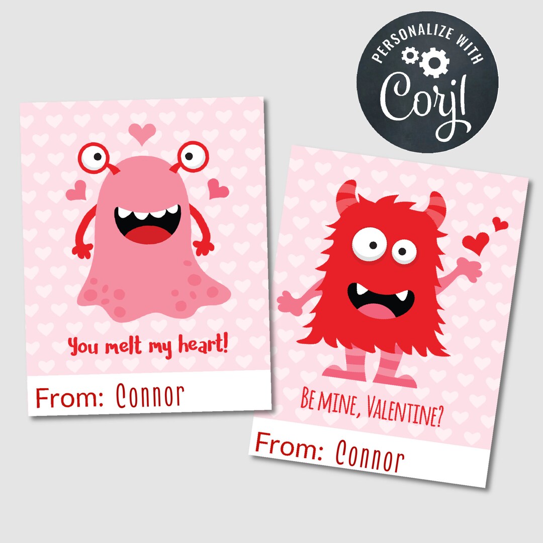Editable Valentines Day Card for Kids, Valentine Card for Kids ...