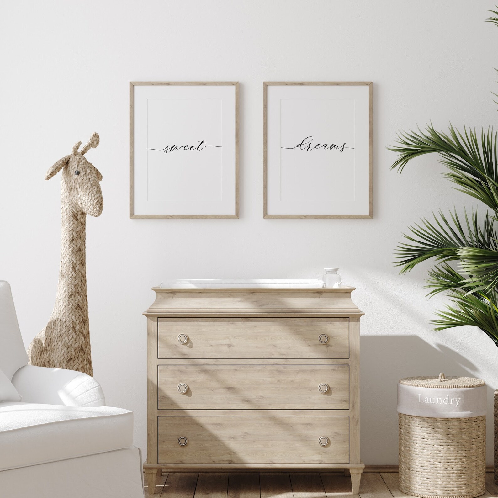 Nursery Room Sign, Sweet Dreams, Set of 2, Nursery Room Décor, Nursery ...