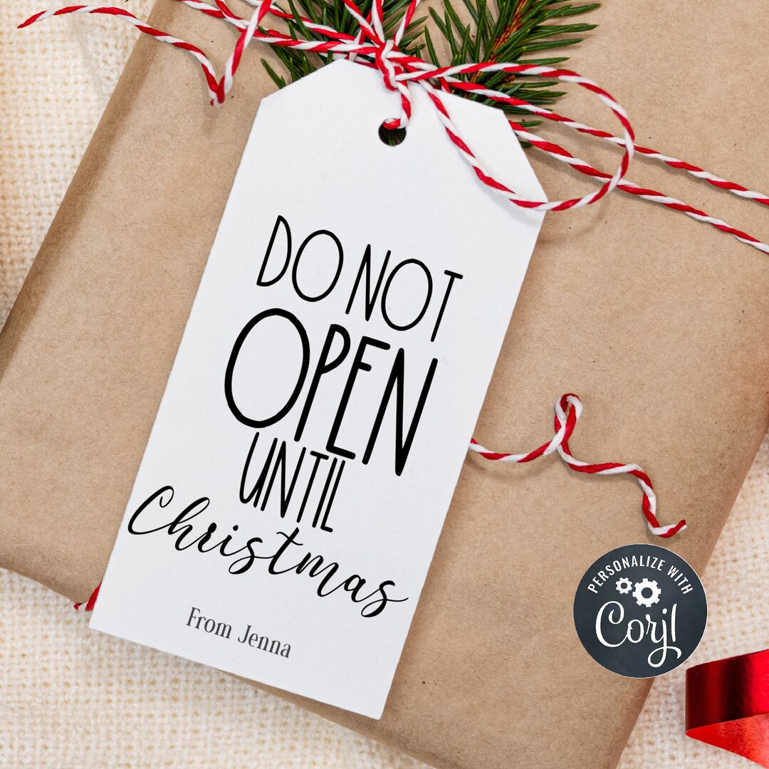 Editable Christmas Gift Tag Template, Funny Christmas Tags, Favor Tags ...