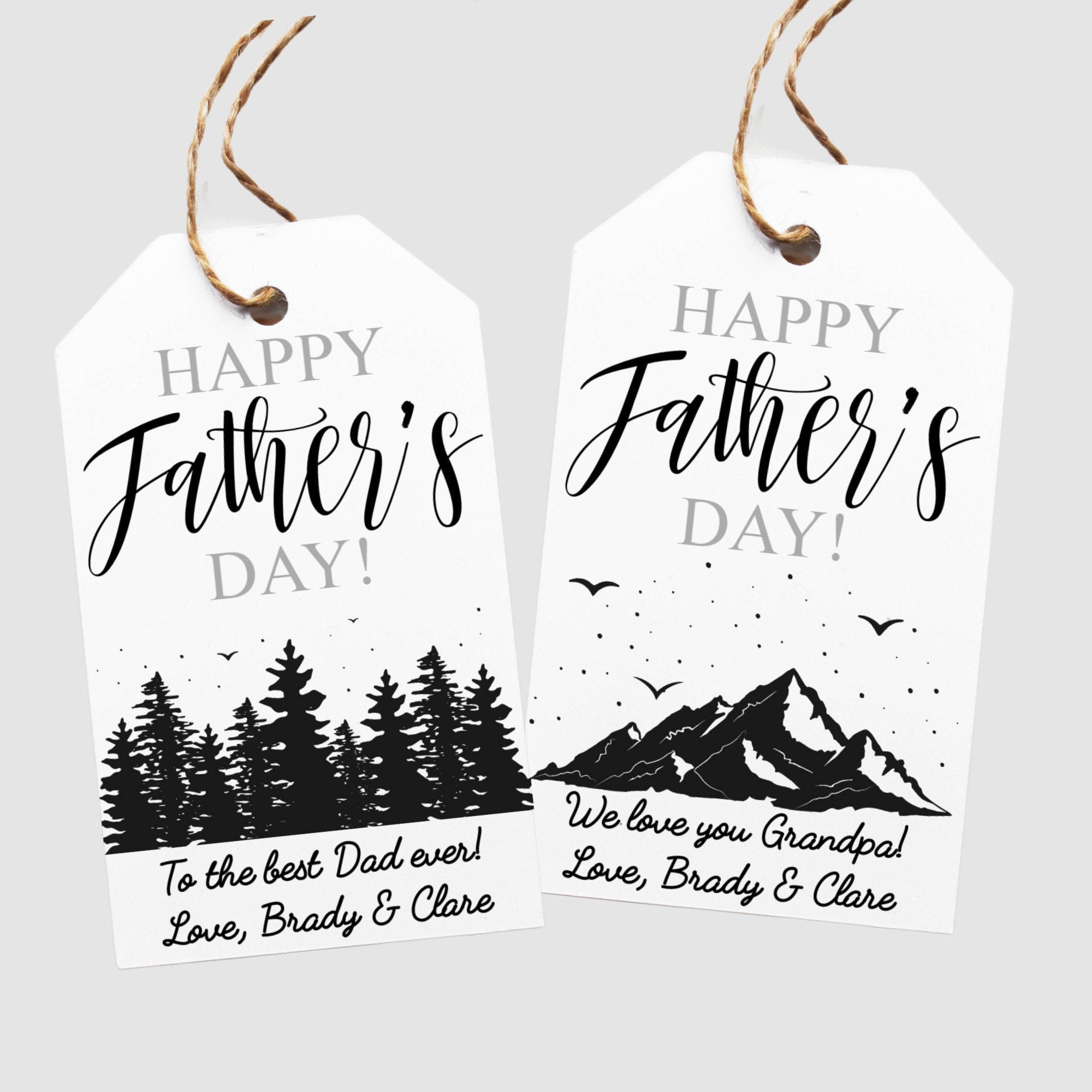 Editable Fathers Day Gift Tag Printable Gift Tags for Dad - Etsy