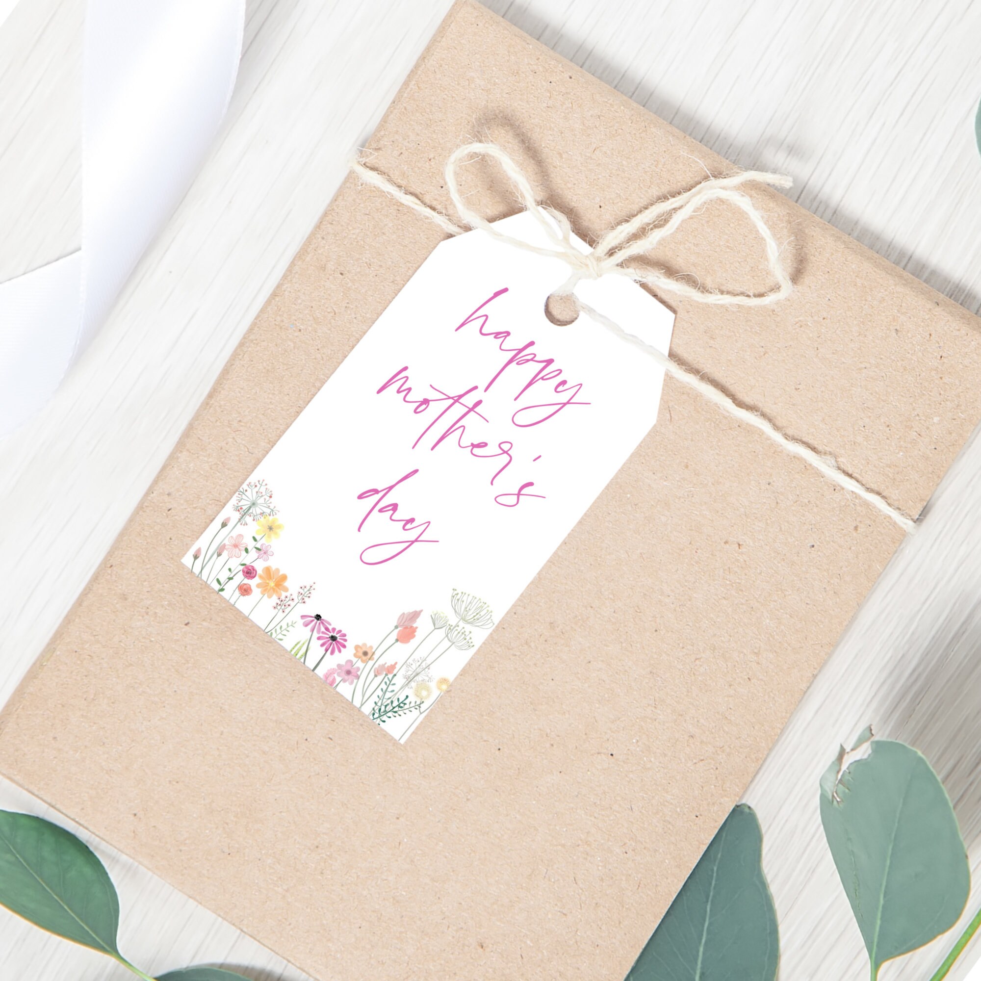 PRINTABLE Mother's Day Tags Floral Gift Tags Happy - Etsy