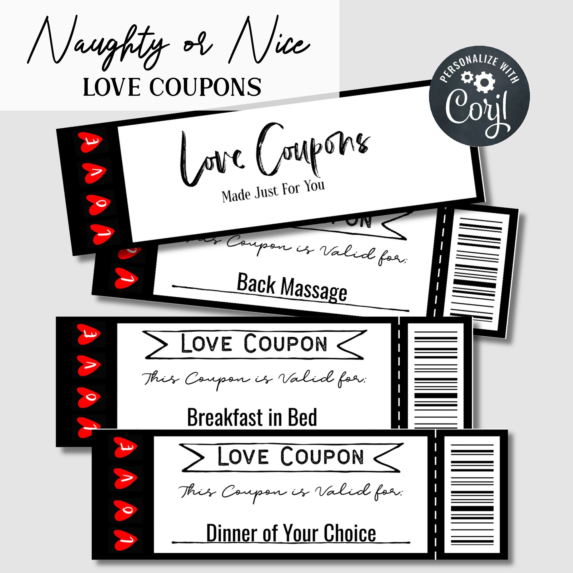 Printable Love Coupons Black And White