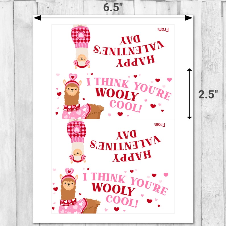 EDITABLE Valentines Day Card for Kids, Valentine Treat Topper for Kids ...