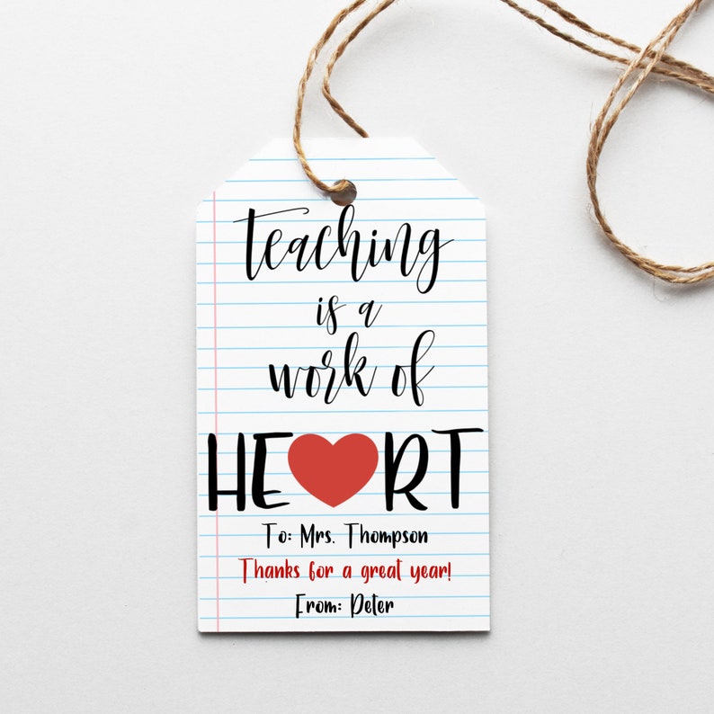 Editable Teacher Gift Tag Printable, Teachers Appreciation Gift Tag ...