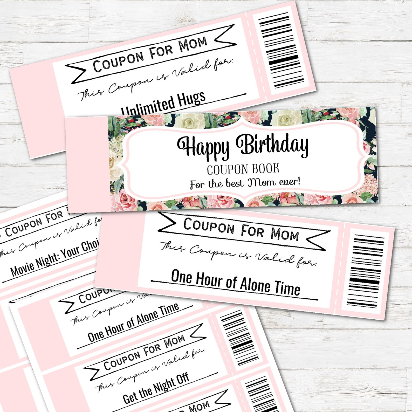 Editable Coupon Book, Birthday Gift for Mom, Custom Coupon Book ...