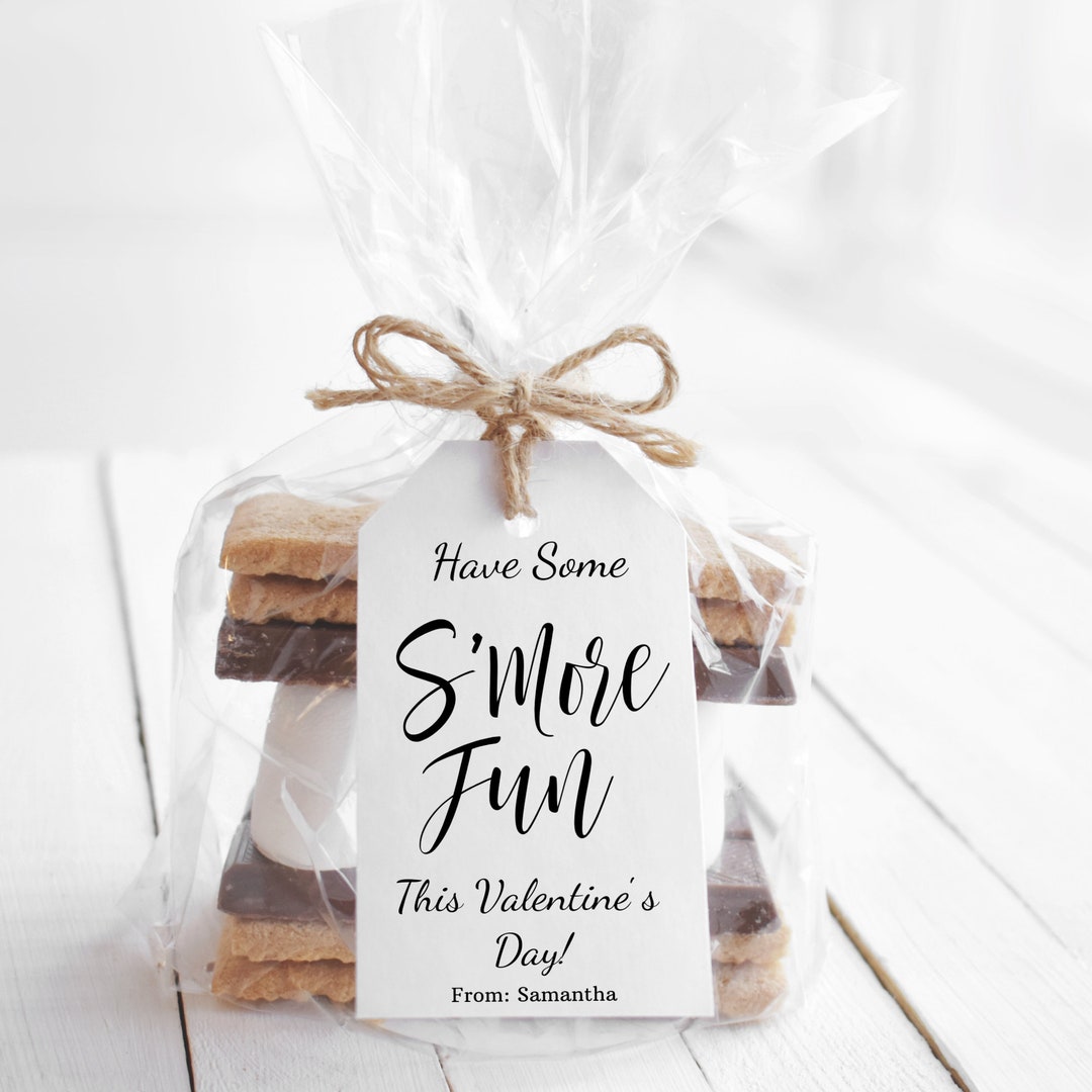 EDITABLE S'mores Fun Gift Tag Template, Valentine Treat Tag Birthday ...