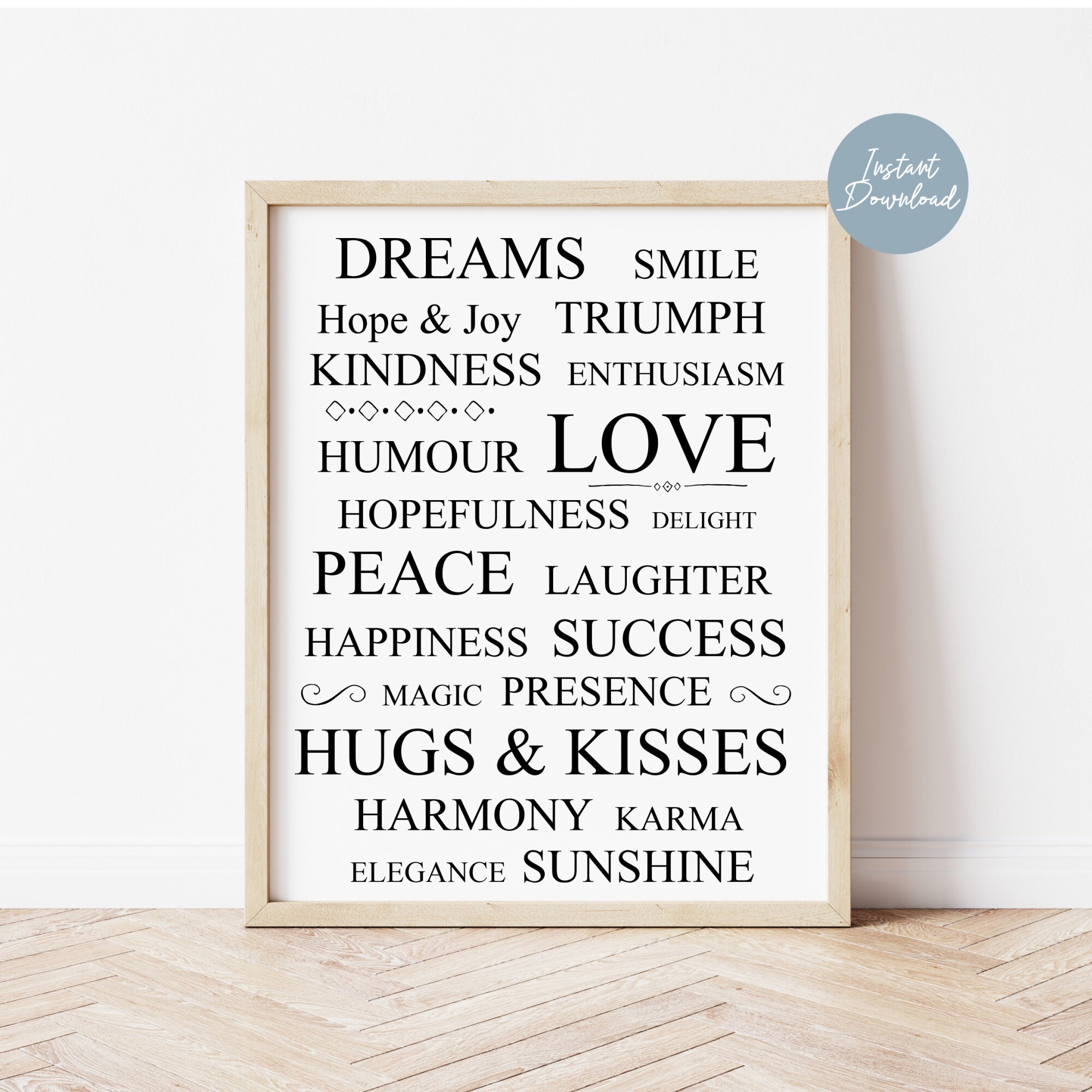 Black & White Inspirational Wall Art Printable Wall Art - Etsy UK