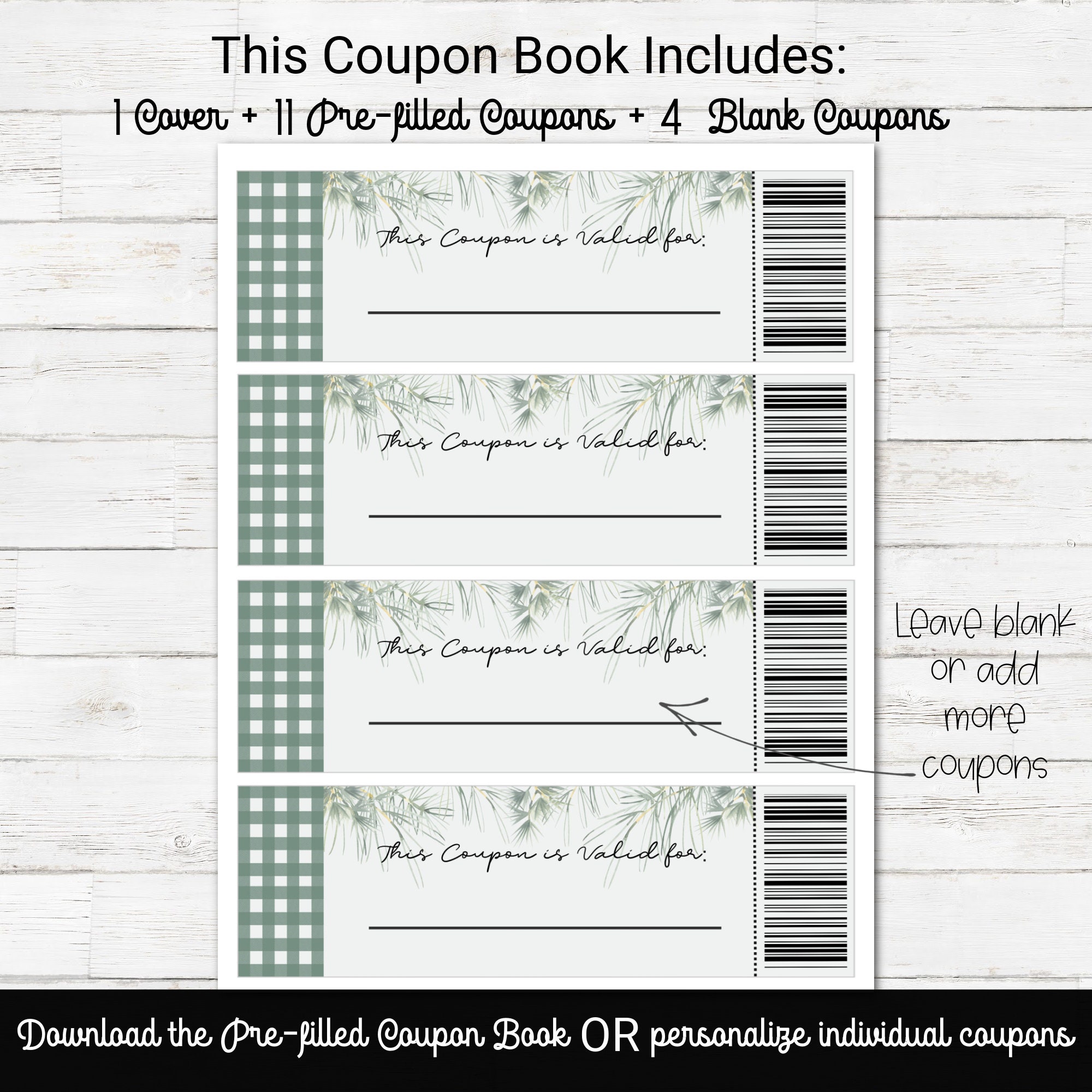 Editable Christmas Coupon Book, Printable Coupon Book, Christmas Gift ...