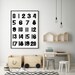 PRINTABLE Black and White Number Print, Kids Room Wall Art, Black and ...