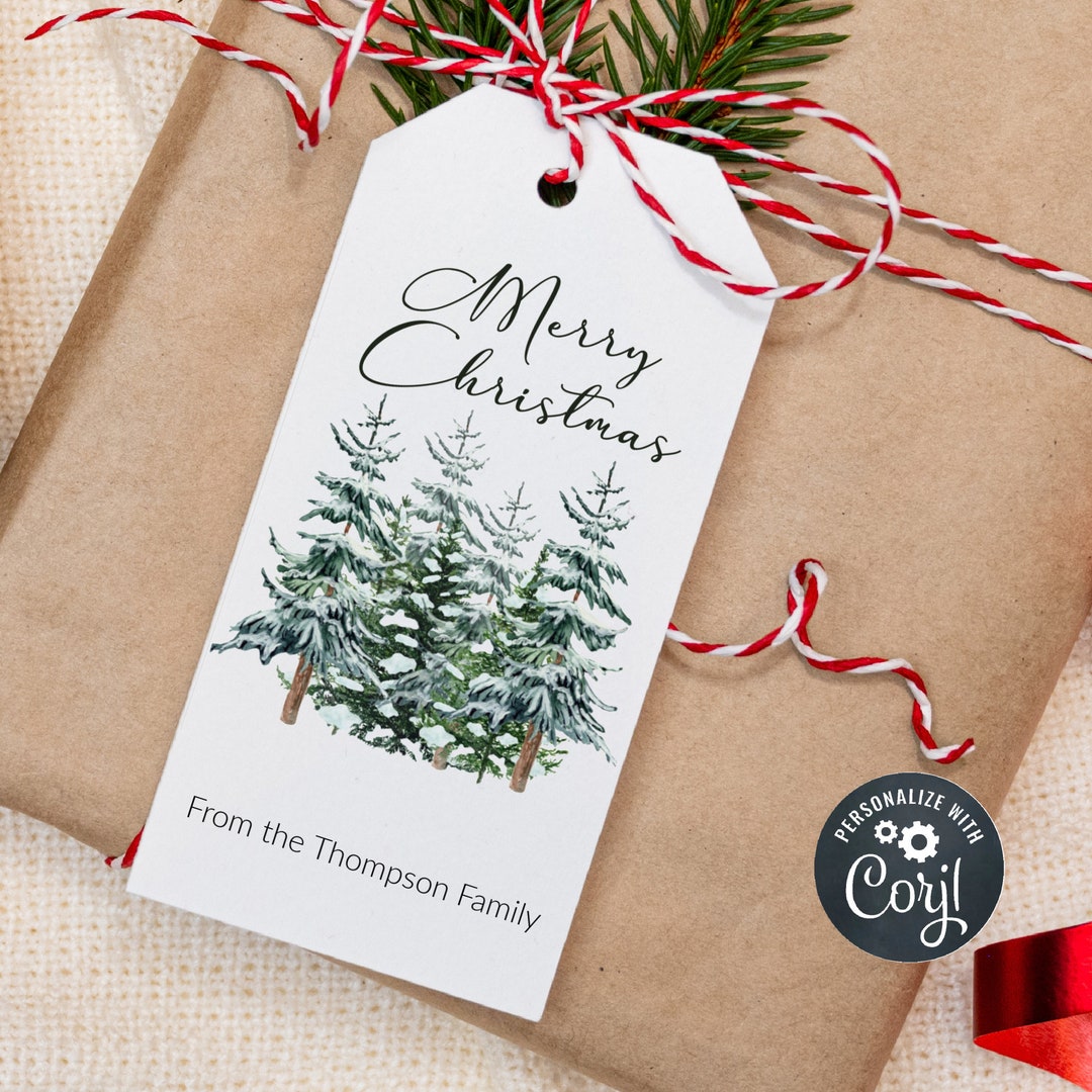 EDITABLE Christmas Gift Tag Template, Gift Tags, Christmas Tags ...