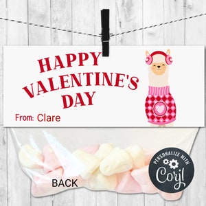 EDITABLE Valentines Day Card for Kids, Valentine Treat Topper for Kids ...