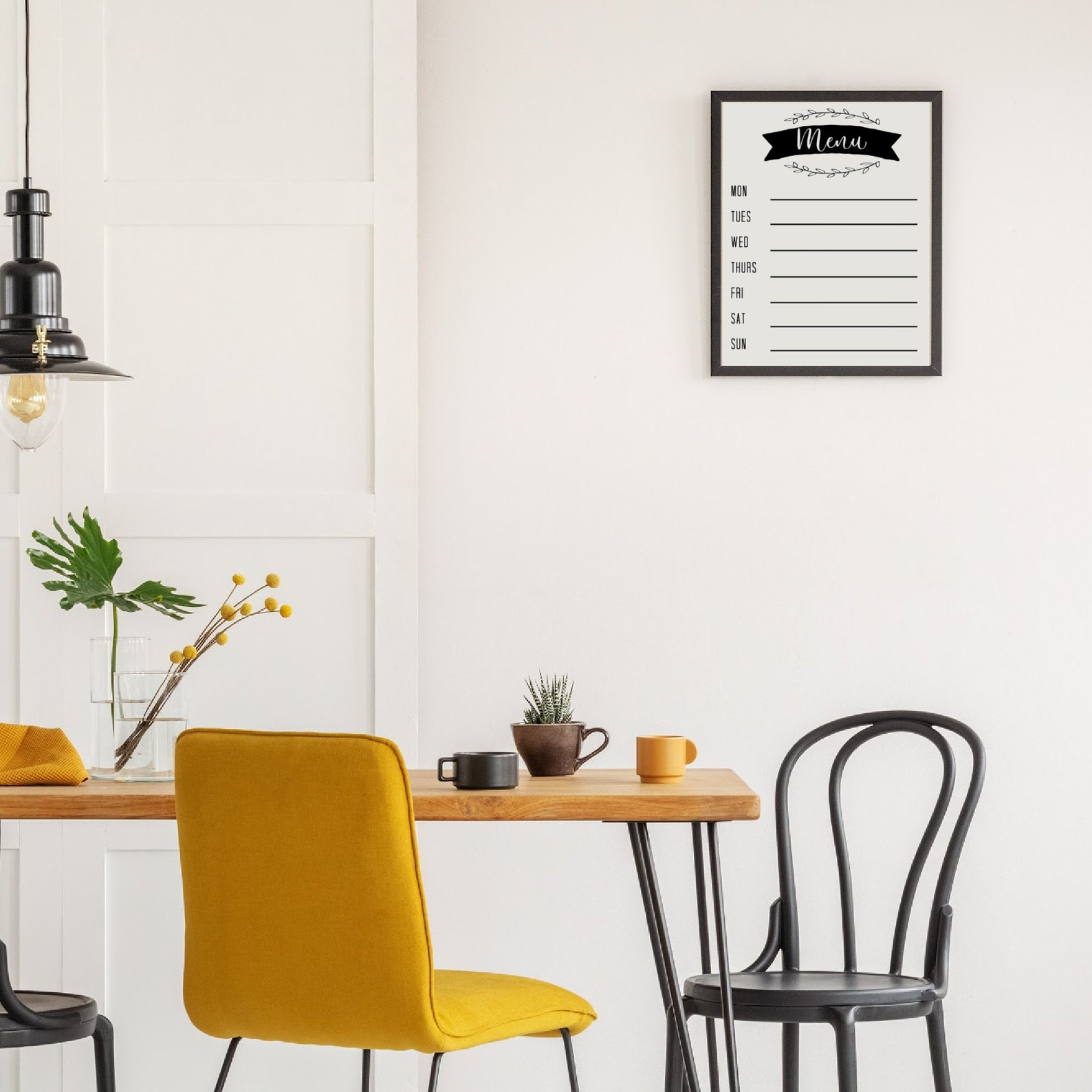 PRINTABLE Menu Planner, Farmhouse Kitchen Sign, Weekly Meal Planning ...