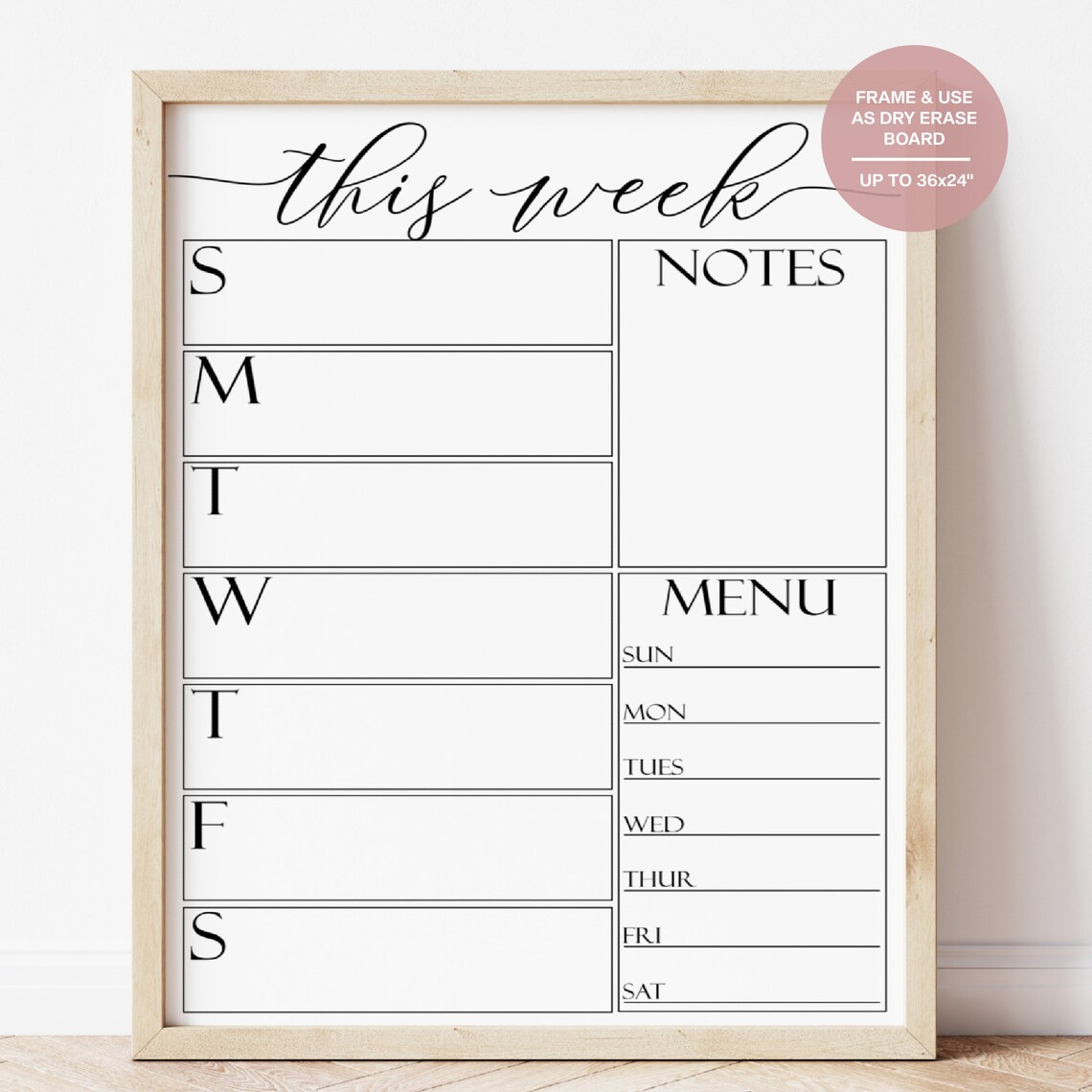 Large Weekly Wall Planner, Printable to Do List, Dry Erase Wall ...