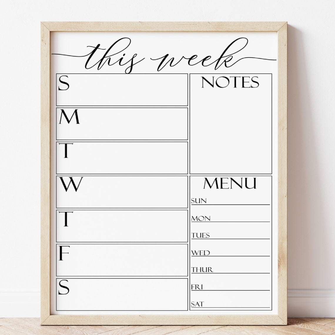 Large Weekly Wall Planner, Printable to Do List, Dry Erase Wall ...