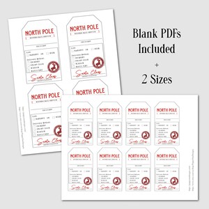 PRINTABLE Santa Gift Tags Template, Personalized North Pole Gift From ...
