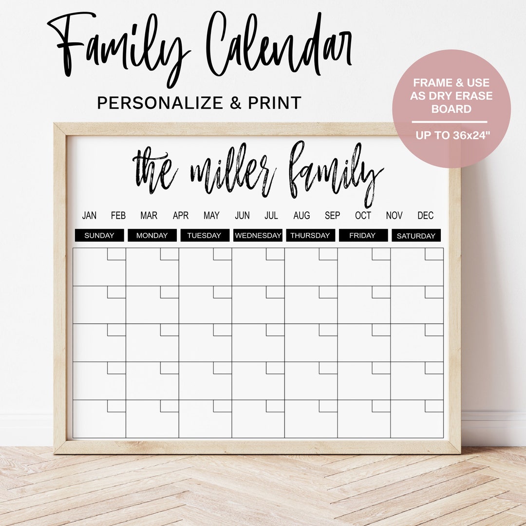 Large Family Calendar, Monthly & Weekly Organizer, Family Planner ...